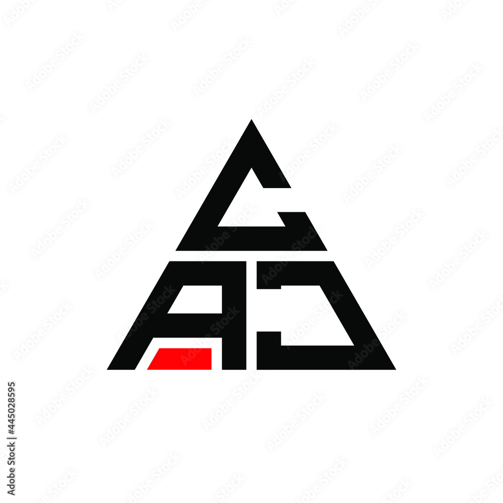 CAJ triangle letter logo design with triangle shape. CAJ triangle logo ...