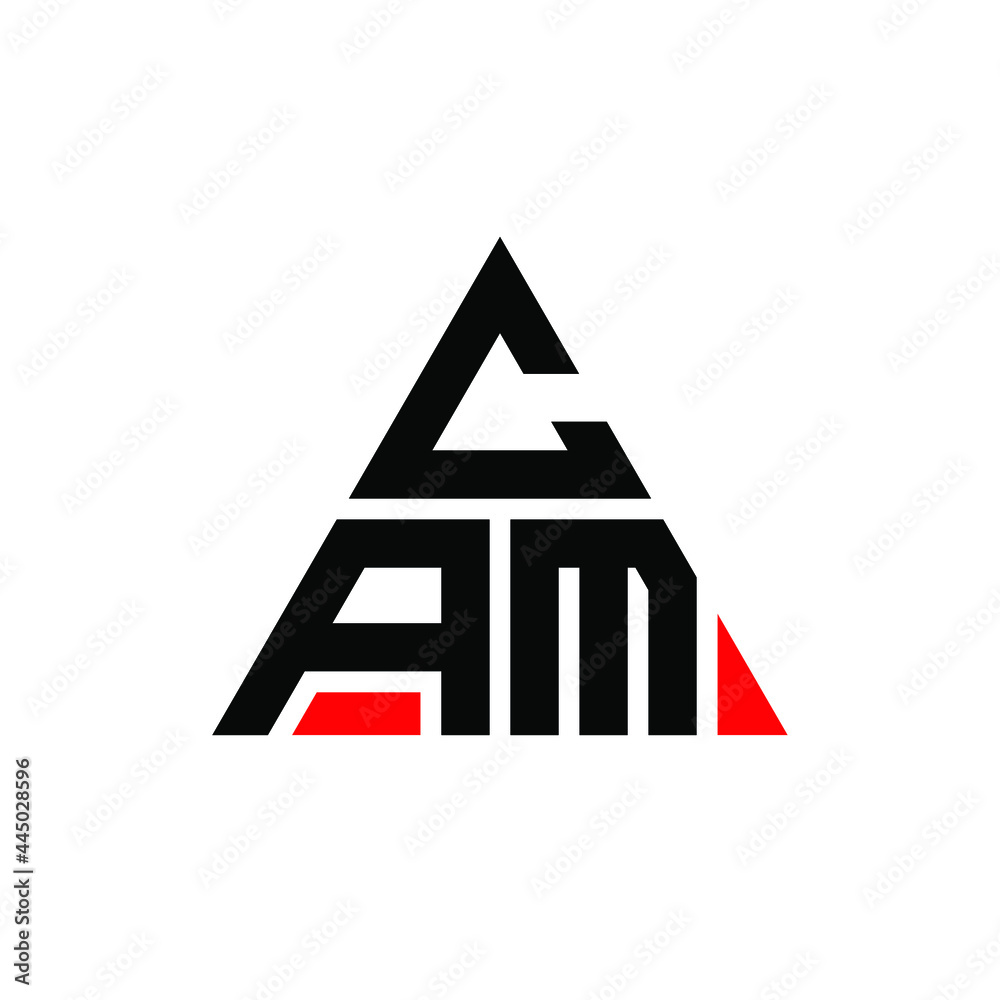 CAM triangle letter logo design with triangle shape. CAM triangle logo ...