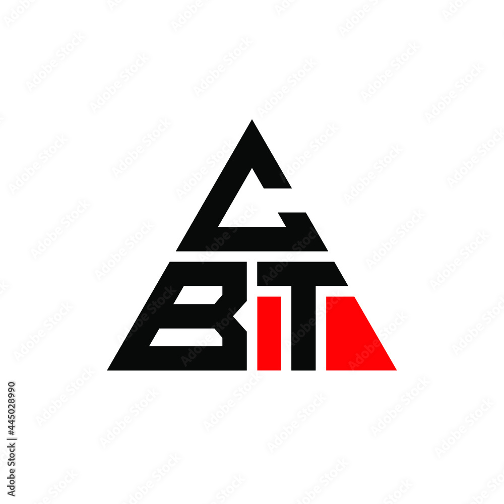 CBT triangle letter logo design with triangle shape. CBT triangle logo ...
