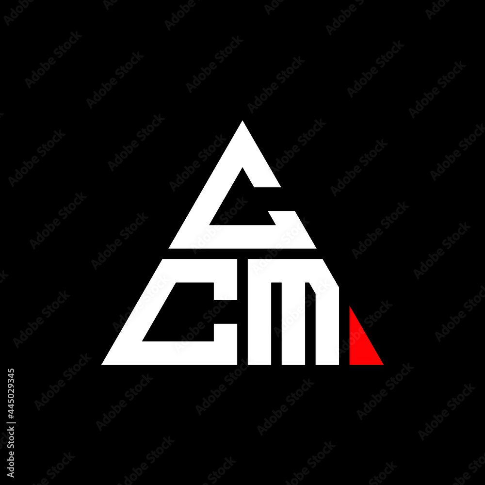 CCM triangle letter logo design with triangle shape. CCM triangle logo ...