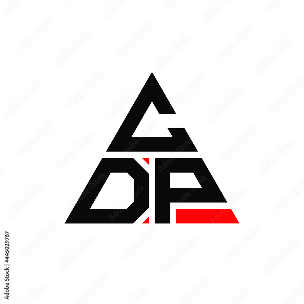 CDP triangle letter logo design with triangle shape. CDP triangle logo ...