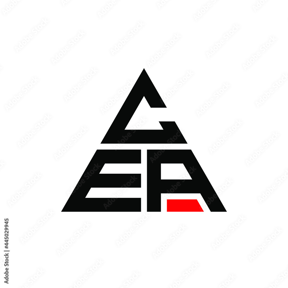 Vetor de CEA triangle letter logo design with triangle shape. CEA ...