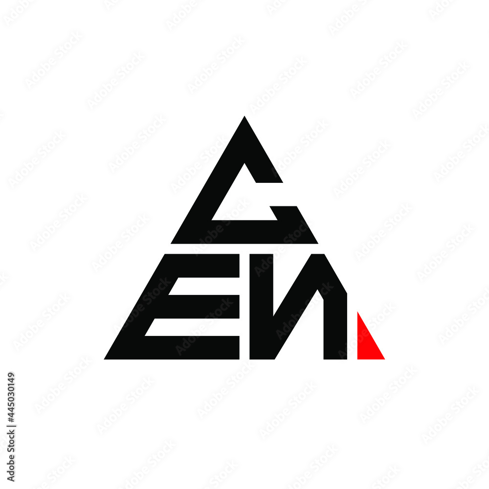 CEN triangle letter logo design with triangle shape. CEN triangle logo ...
