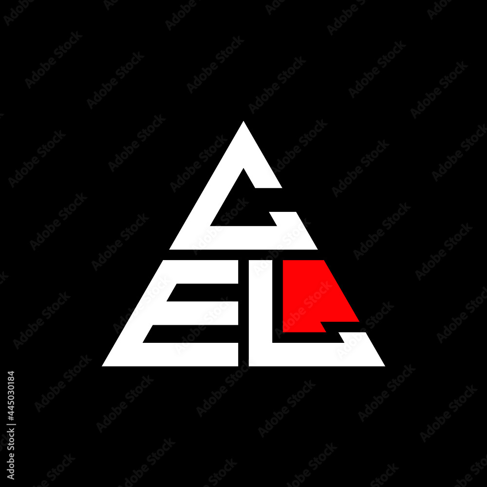 CEL triangle letter logo design with triangle shape. CEL triangle logo ...