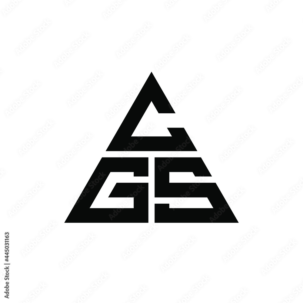 CGS triangle letter logo design with triangle shape. CGS triangle logo ...