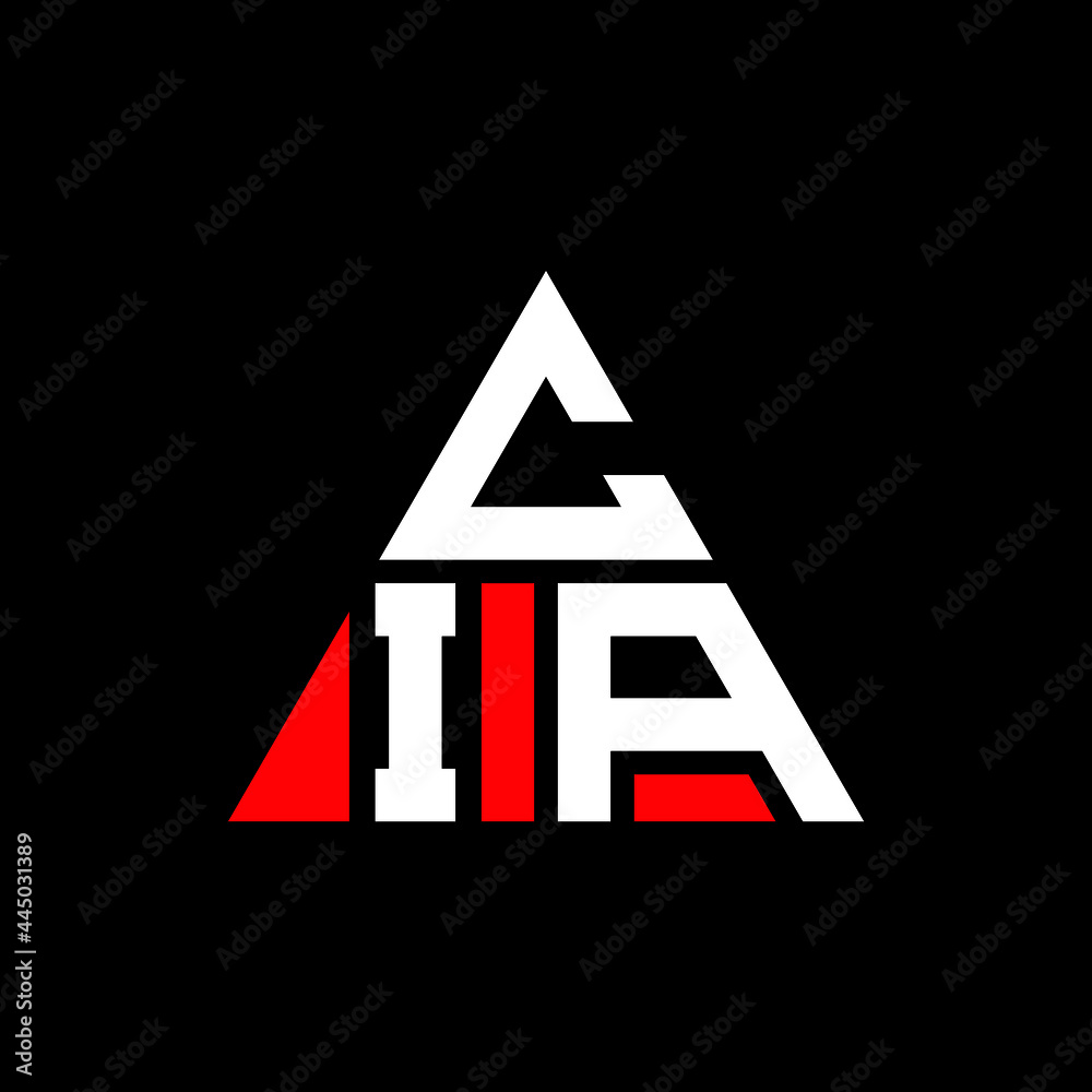 CIA triangle letter logo design with triangle shape. CIA triangle logo ...