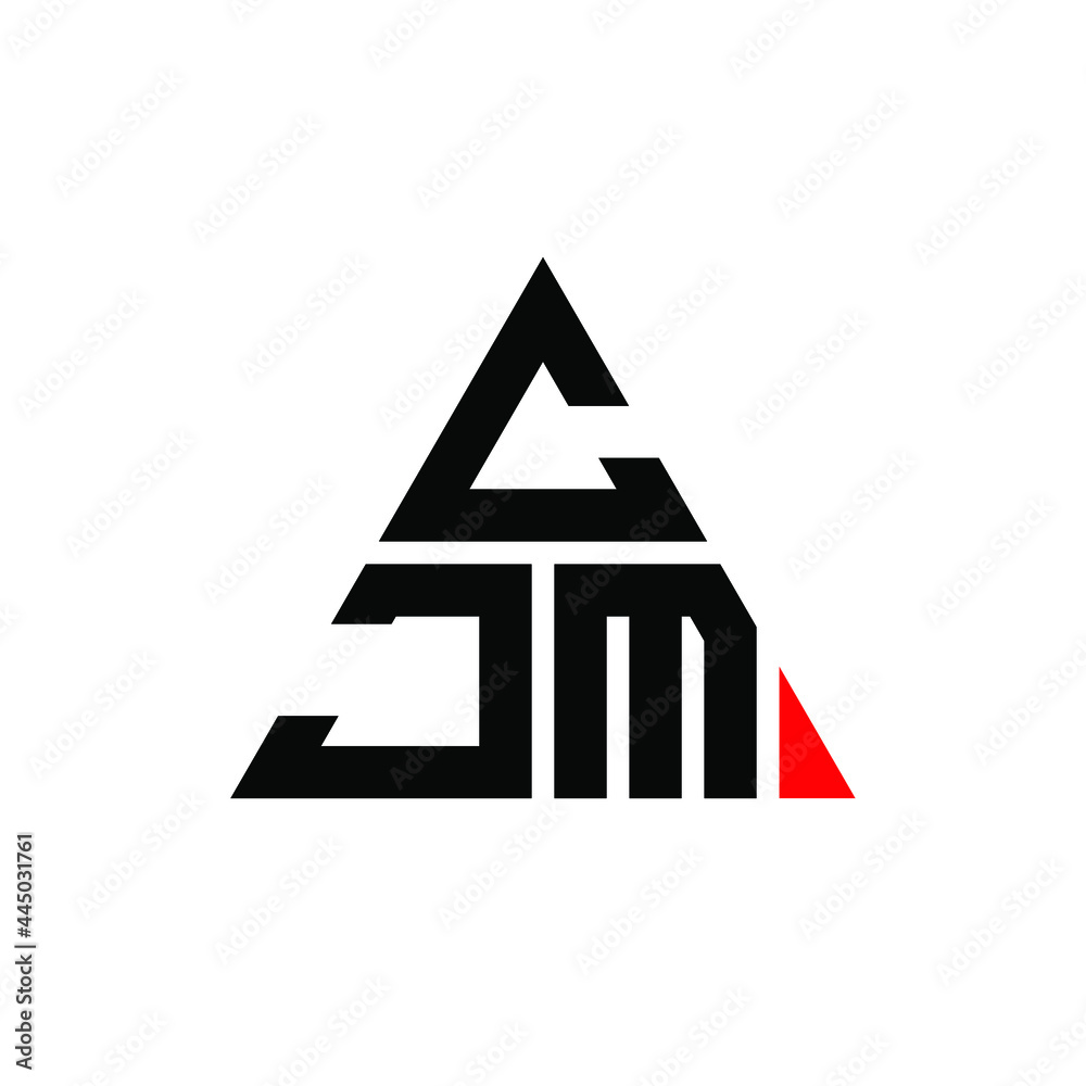 CJM triangle letter logo design with triangle shape. CJM triangle logo ...