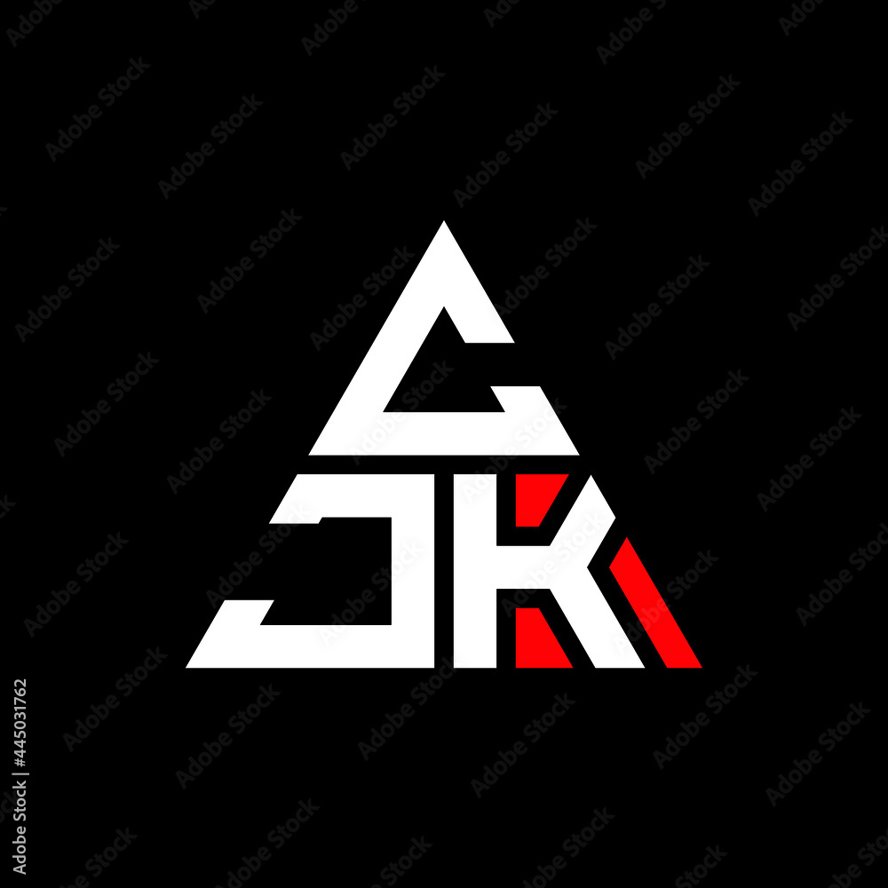 CJK triangle letter logo design with triangle shape. CJK triangle logo ...