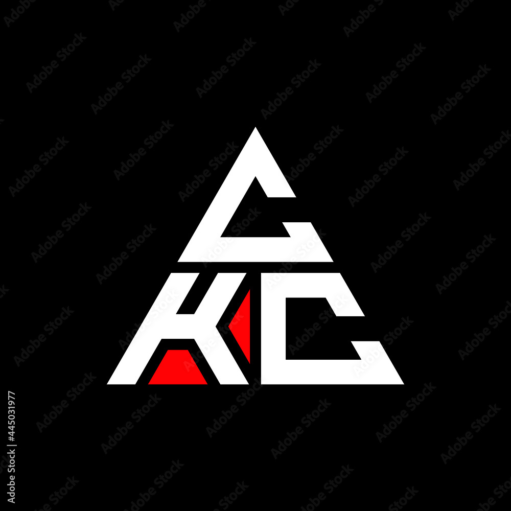 CKC triangle letter logo design with triangle shape. CKC triangle logo ...