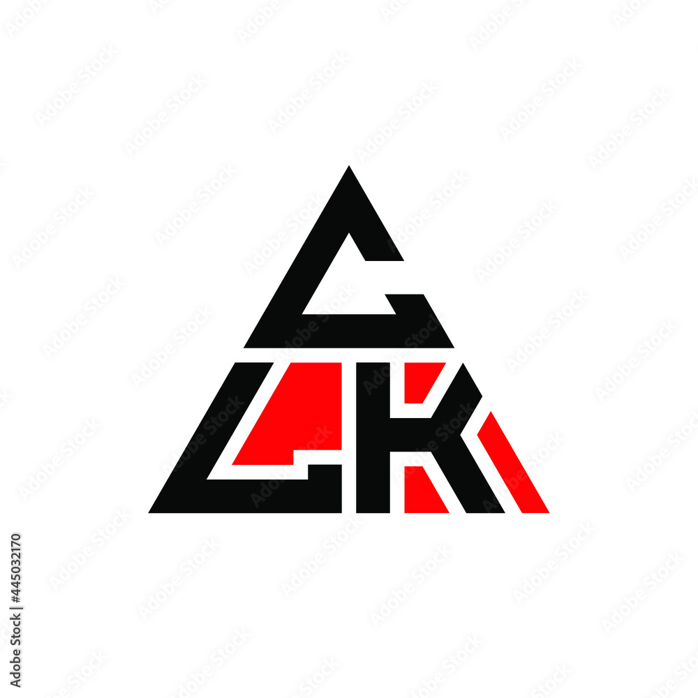 CLK triangle letter logo design with triangle shape. CLK triangle logo ...