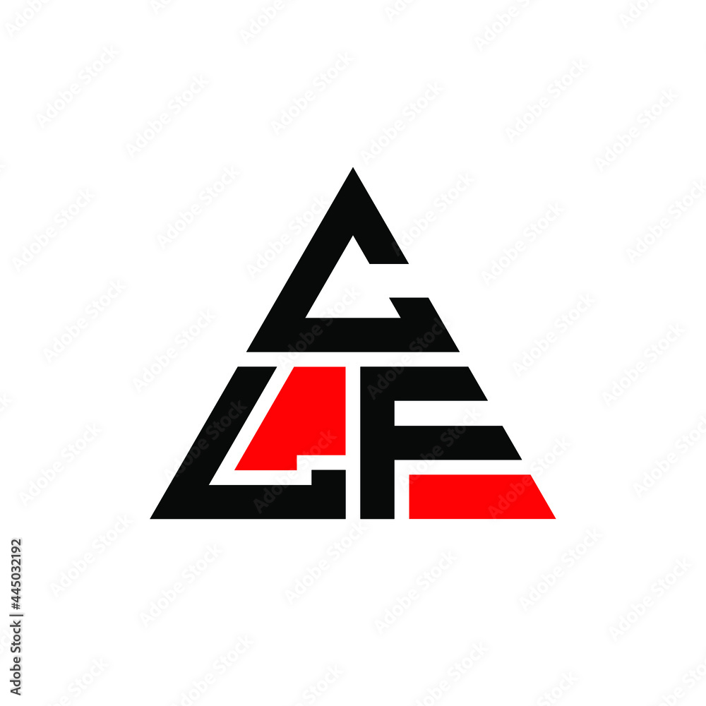 CLF triangle letter logo design with triangle shape. CLF triangle logo ...