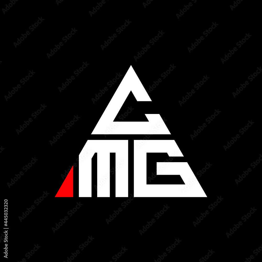CMG triangle letter logo design with triangle shape. CMG triangle logo ...