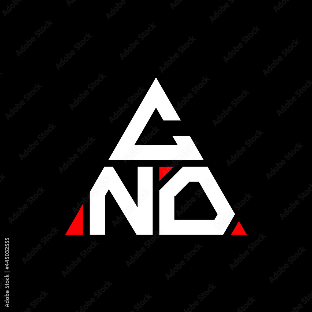 CNO triangle letter logo design with triangle shape. CNO triangle logo ...