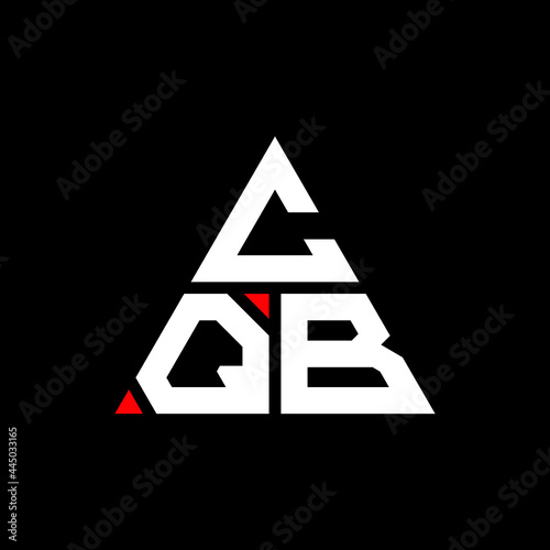 CQB triangle letter logo design with triangle shape. CQB triangle logo ...