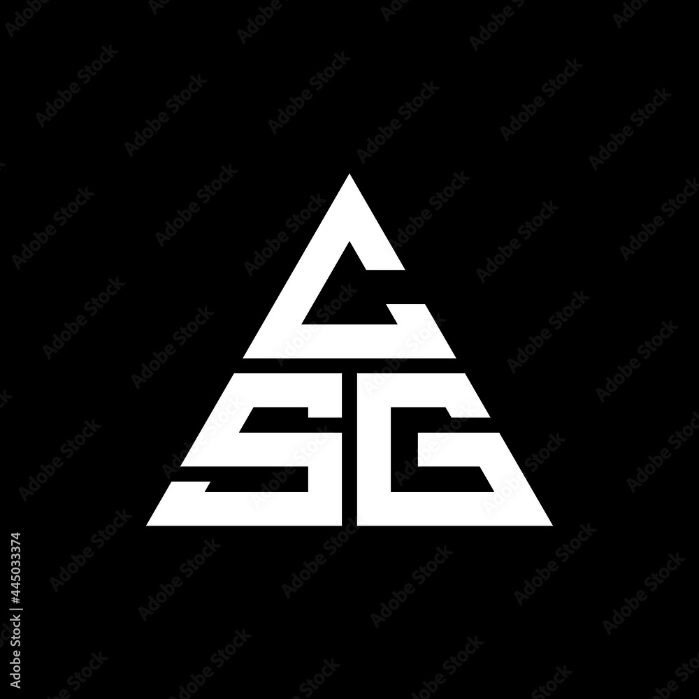 CSG triangle letter logo design with triangle shape. CSG triangle logo ...