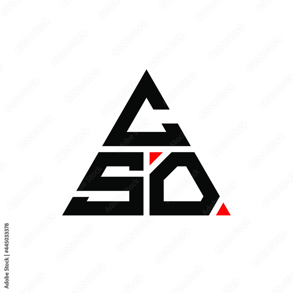 CSO triangle letter logo design with triangle shape. CSO triangle logo ...
