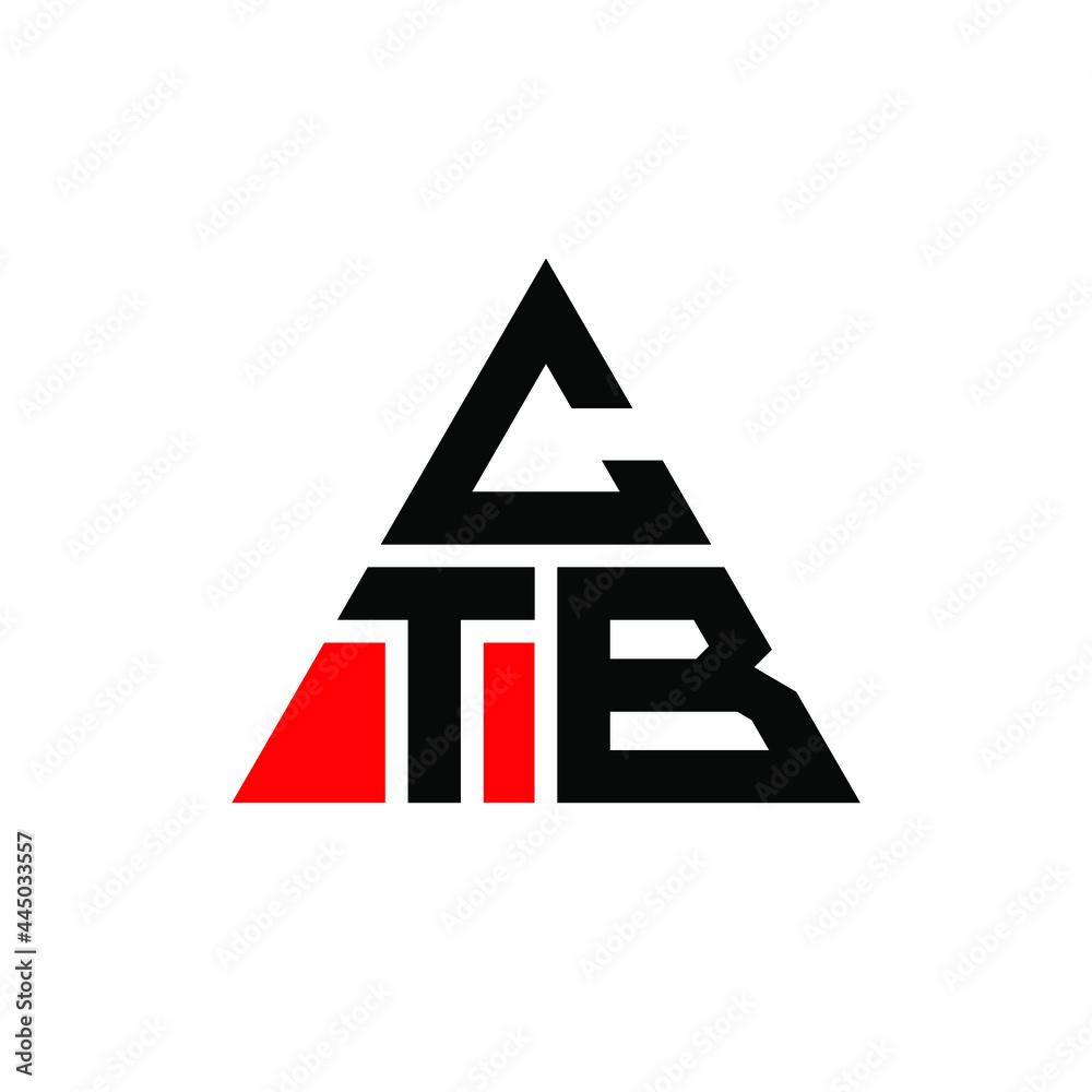 CTB triangle letter logo design with triangle shape. CTB triangle logo ...