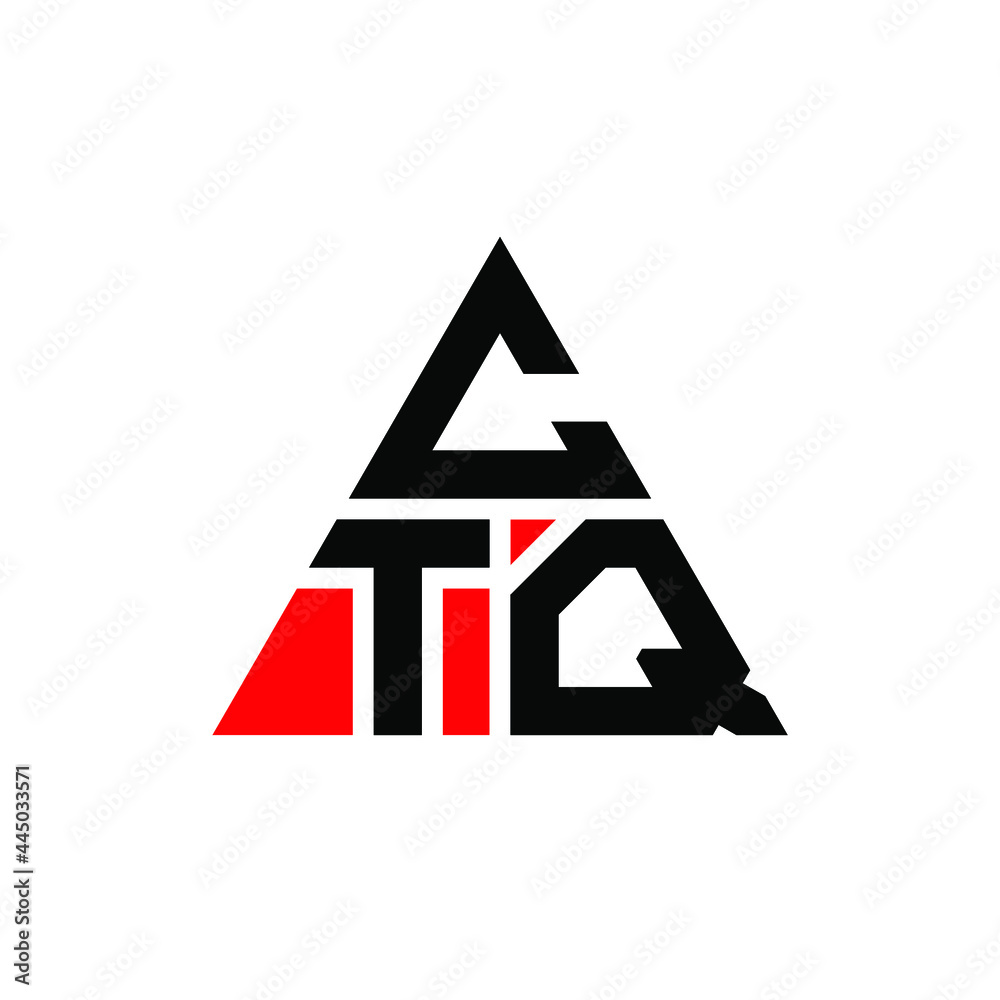 CTQ triangle letter logo design with triangle shape. CTQ triangle logo ...