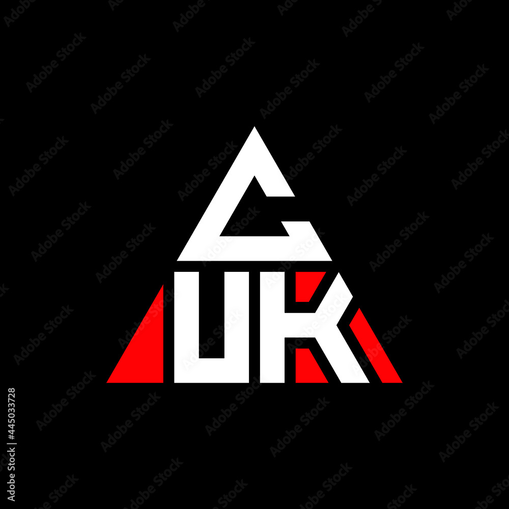 CUK triangle letter logo design with triangle shape. CUK triangle logo ...