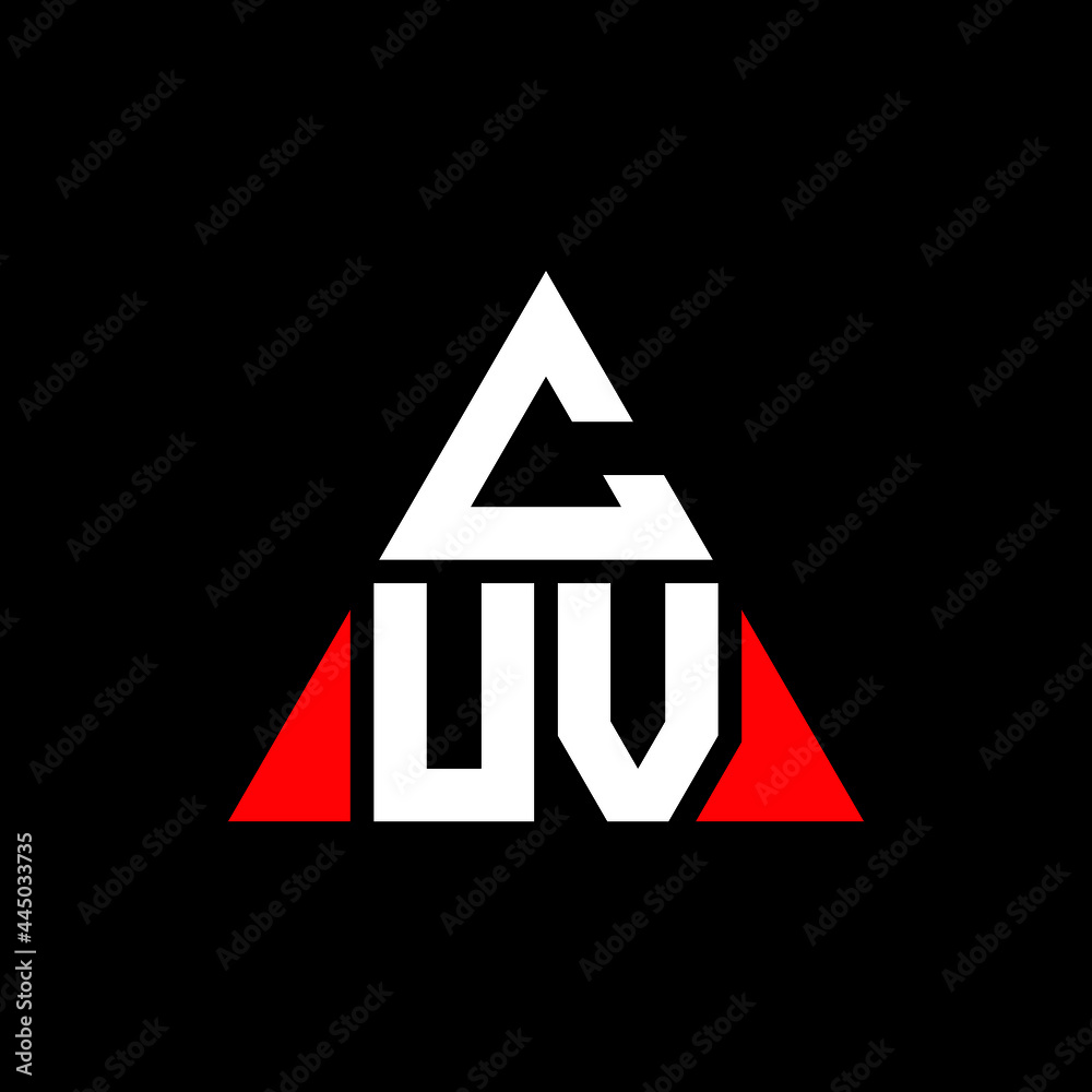 CUV triangle letter logo design with triangle shape. CUV triangle logo ...
