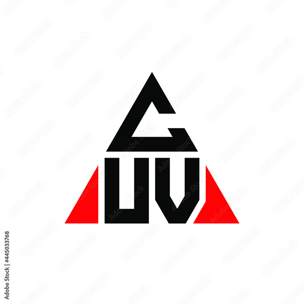 CUV triangle letter logo design with triangle shape. CUV triangle logo ...