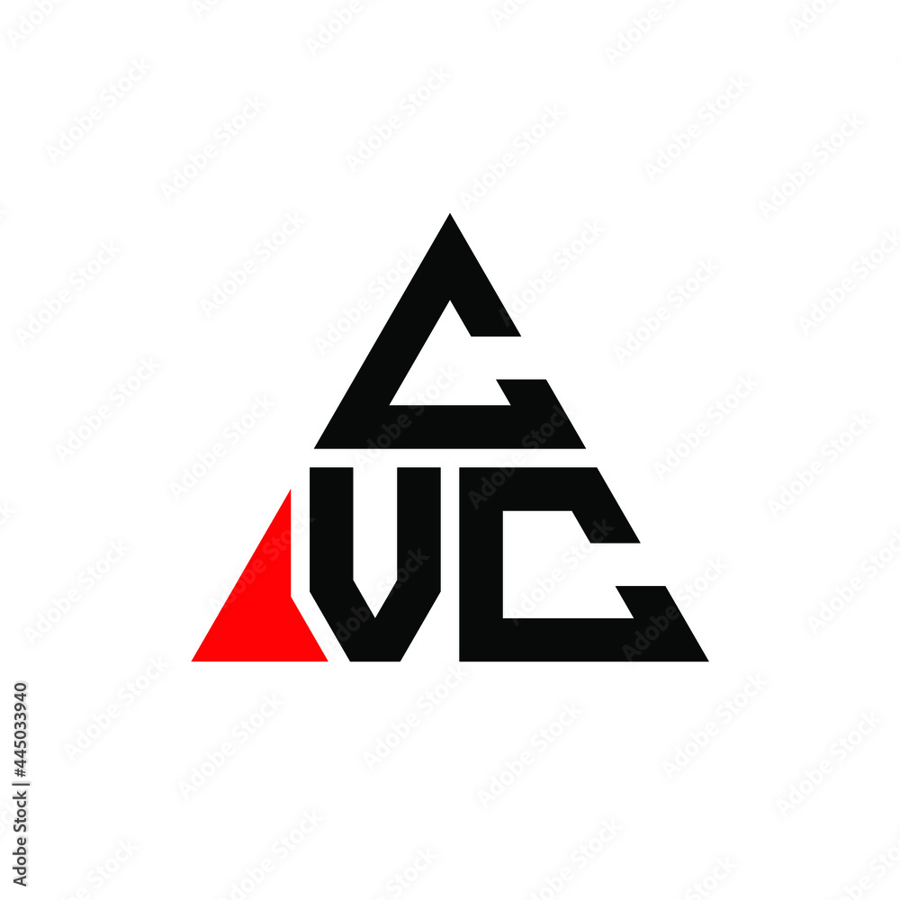 CVC triangle letter logo design with triangle shape. CVC triangle logo ...