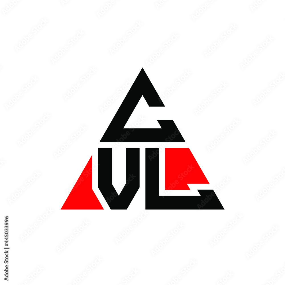 CVL triangle letter logo design with triangle shape. CVL triangle logo ...