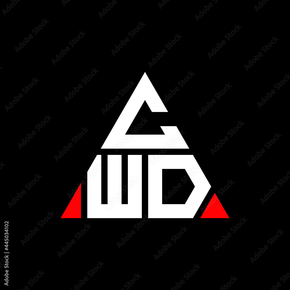 CWD triangle letter logo design with triangle shape. CWD triangle logo ...