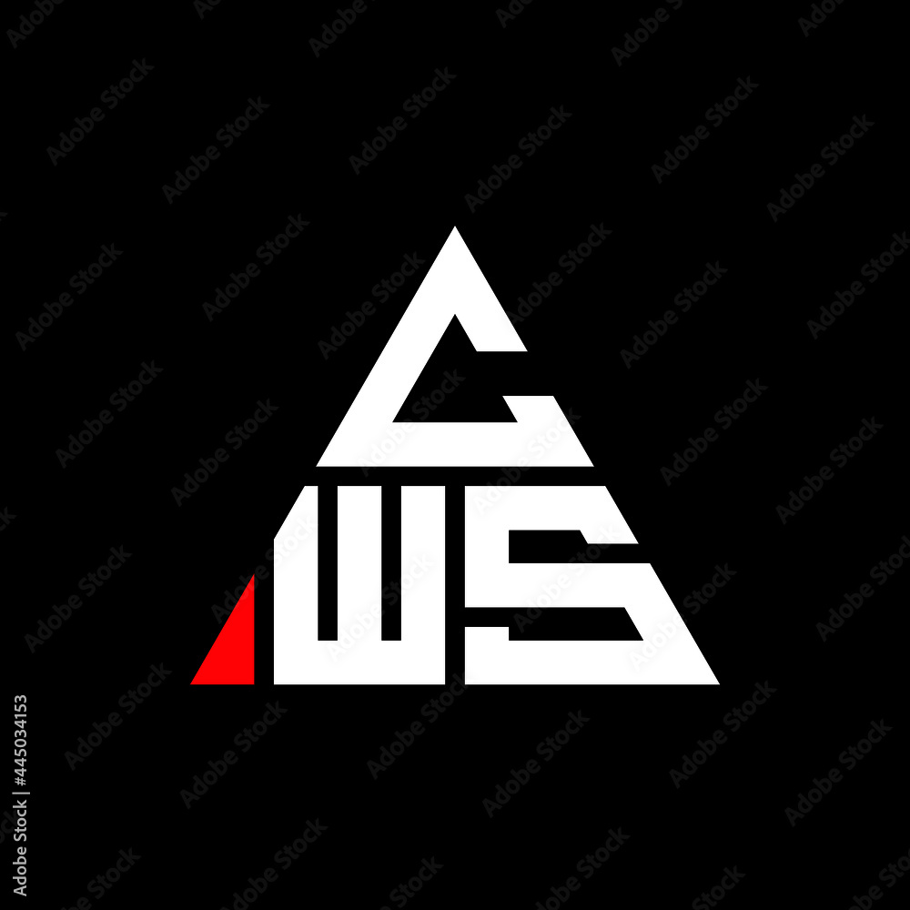 CWS triangle letter logo design with triangle shape. CWS triangle logo ...
