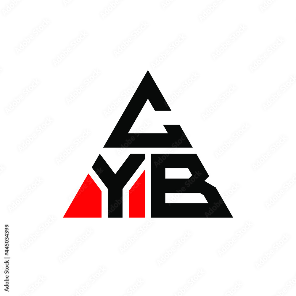 CYB triangle letter logo design with triangle shape. CYB triangle logo ...