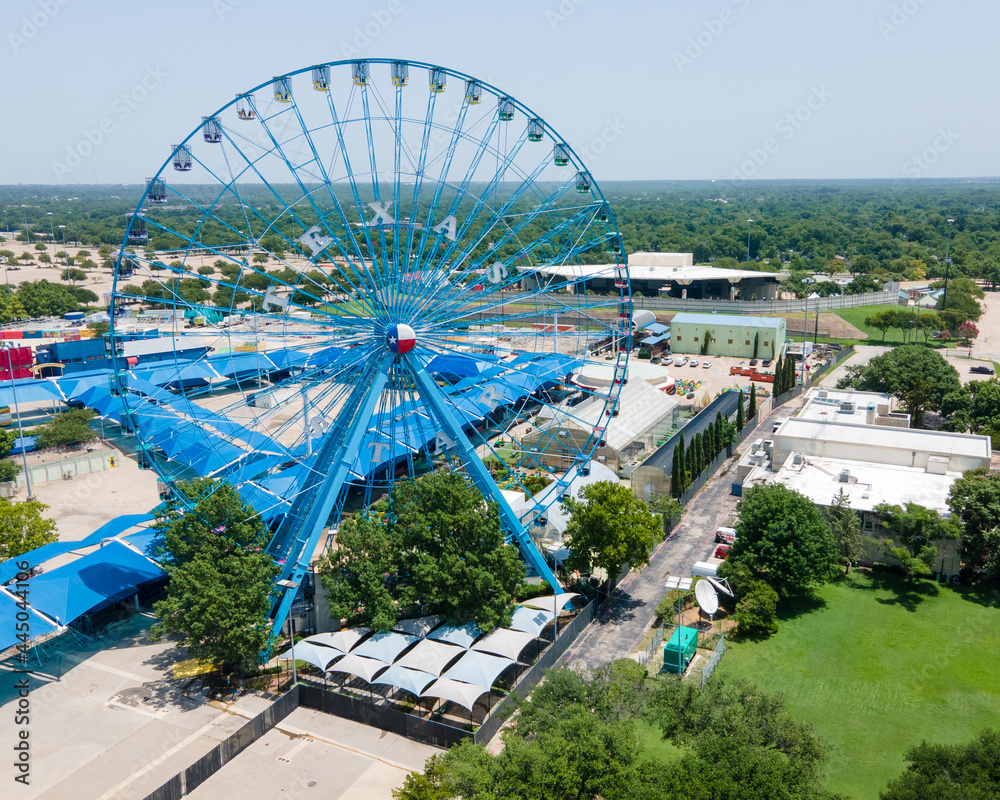 Dallas, Texas \ USA - 07-13-2021 Aerial Photo Dallas Fair Park State ...
