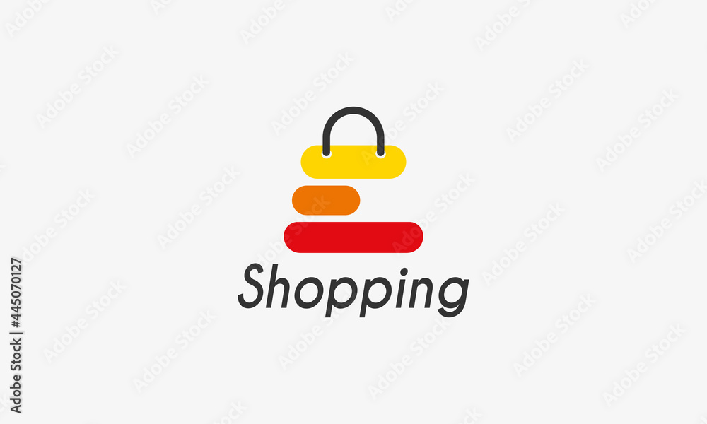 E letter shopping logo design template, Shopping Cart vector ...