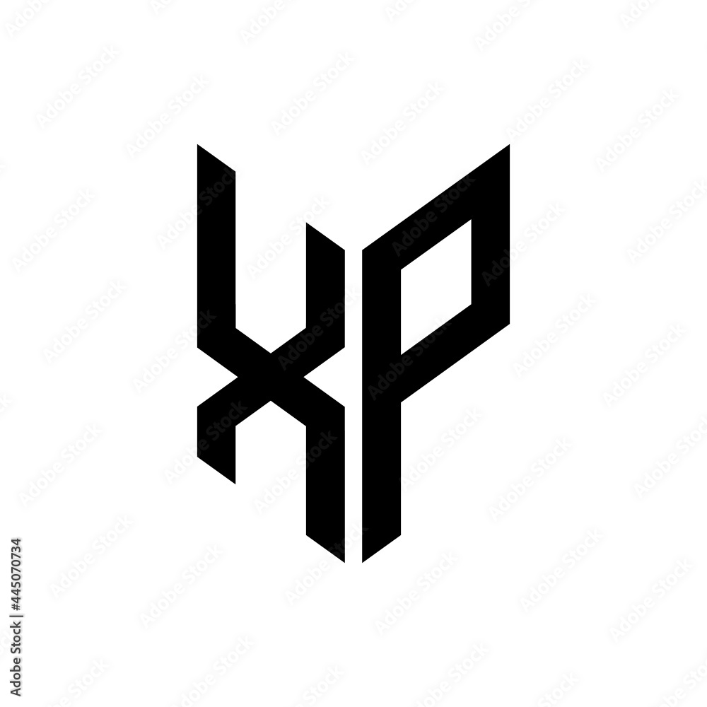 initial letters monogram logo black XP Stock Vector | Adobe Stock