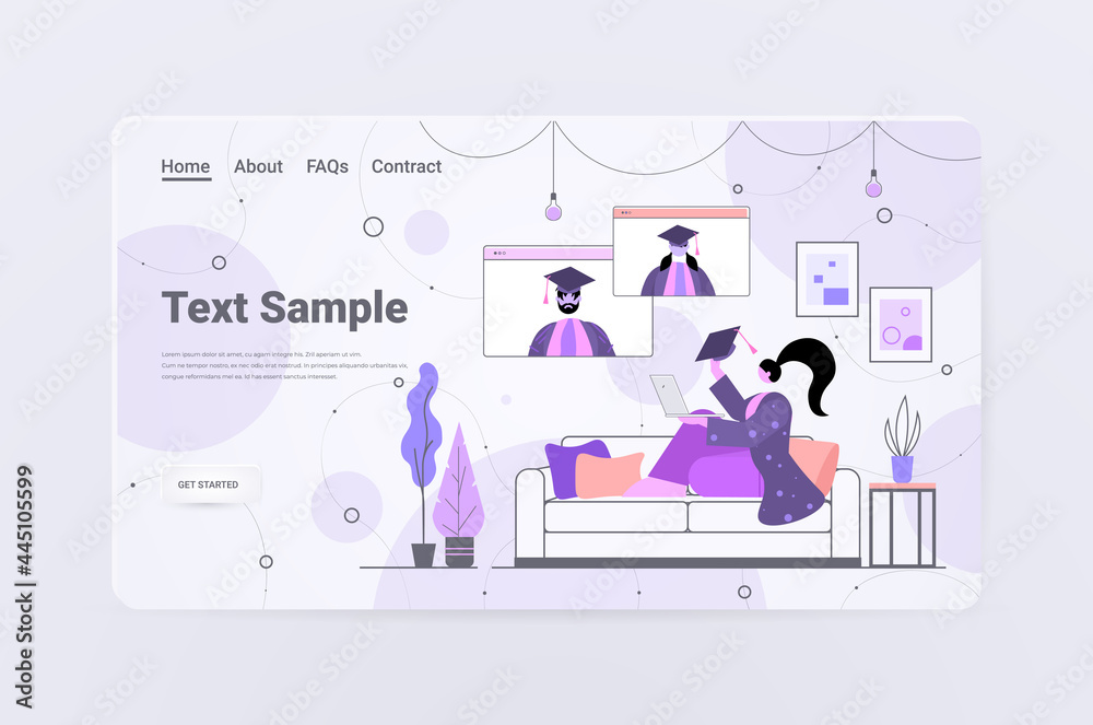 graduated students discussing during video call graduates celebrating ...