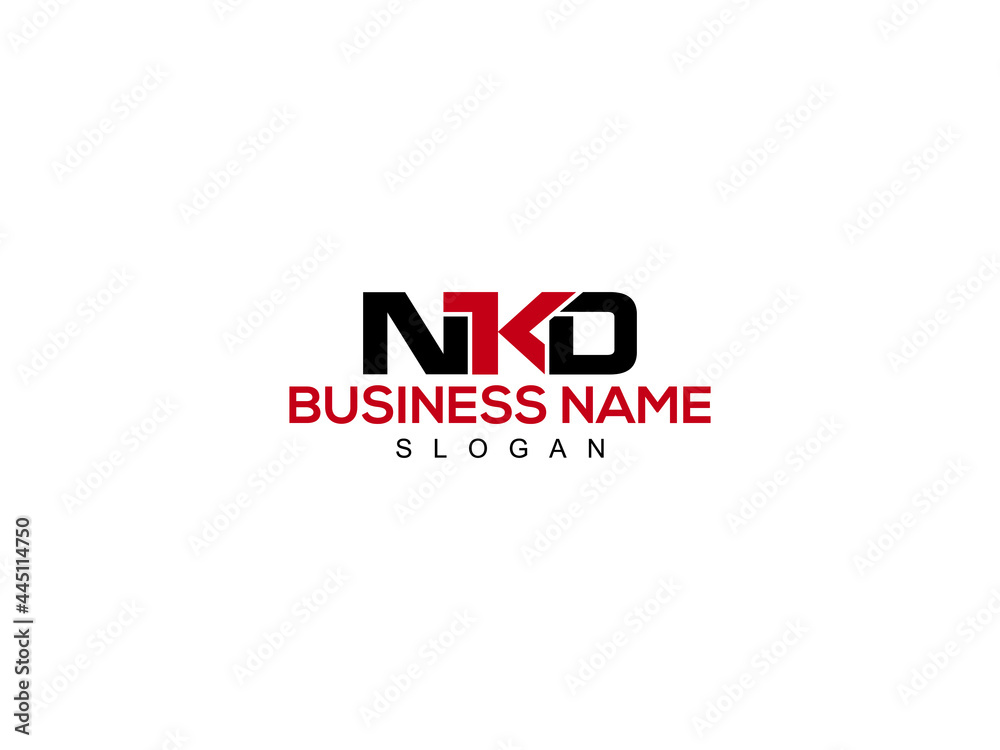 Letter NKD Logo Icon Vector Image Design For Company or Business Stock ...