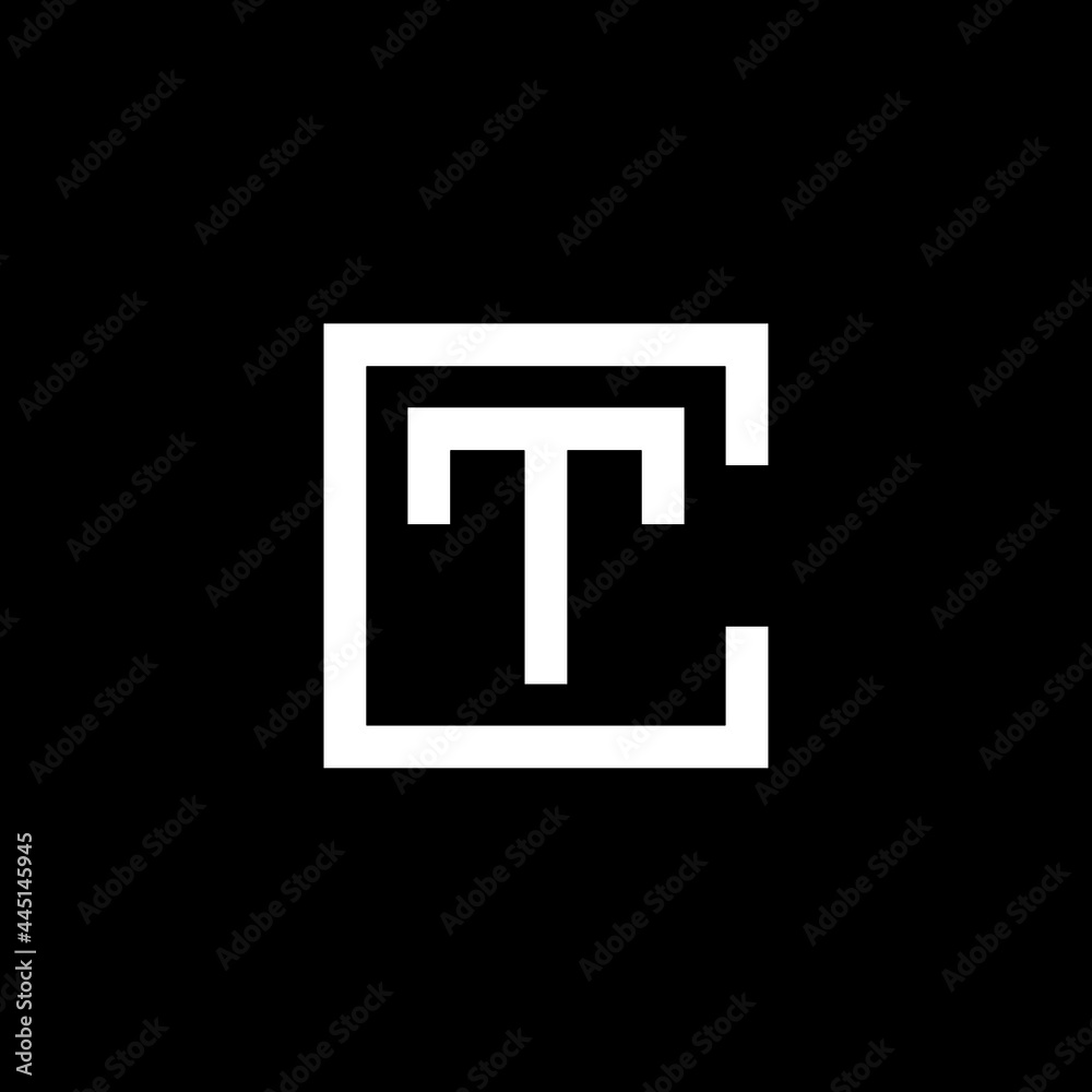 TC letter logo design on black background.TC creative initials letter ...