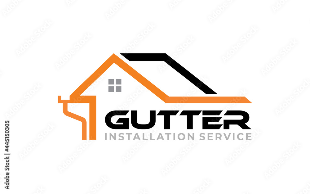 Illustration graphic vector of gutter installation and repair service ...