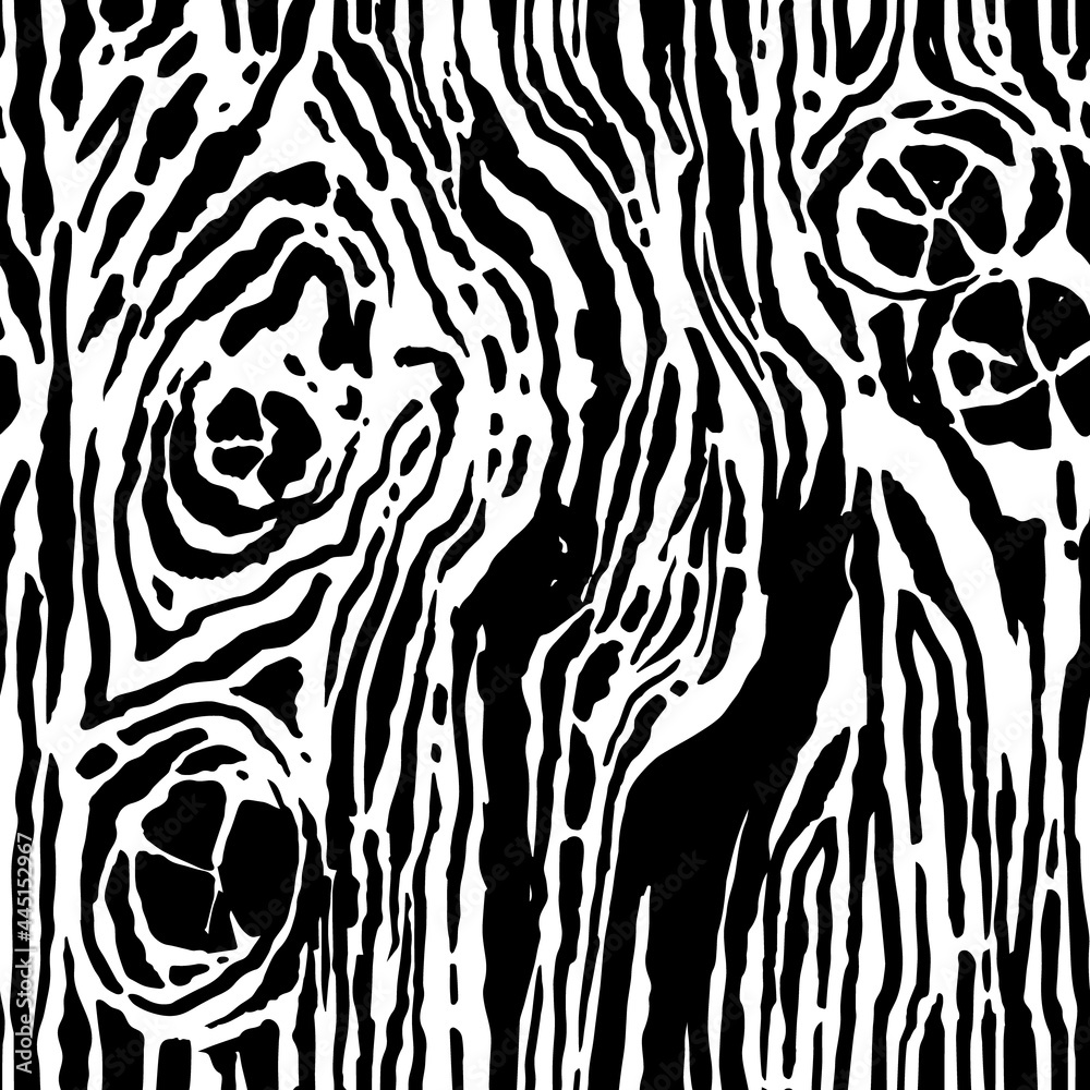 Vector hand drawn wood texture background. Illustrated by ink brush pen ...