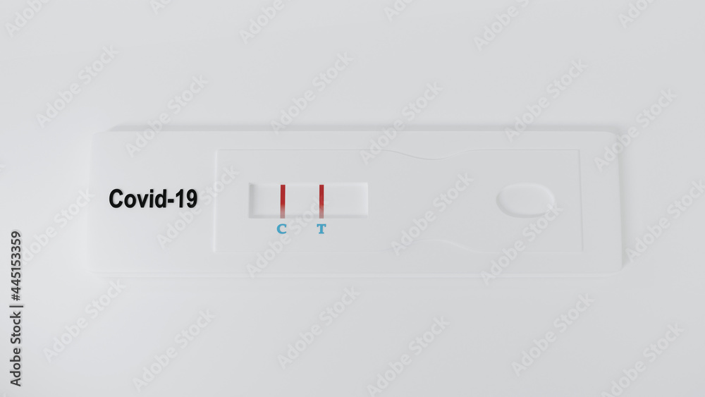 Positive test result by using rapid test device for COVID-19. novel ...