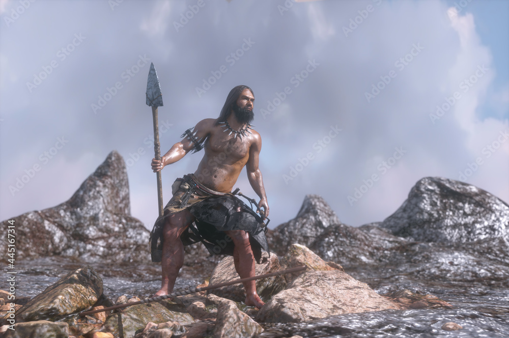 Poster ancient primitive caveman render 3d – Wall Art | UkPosters