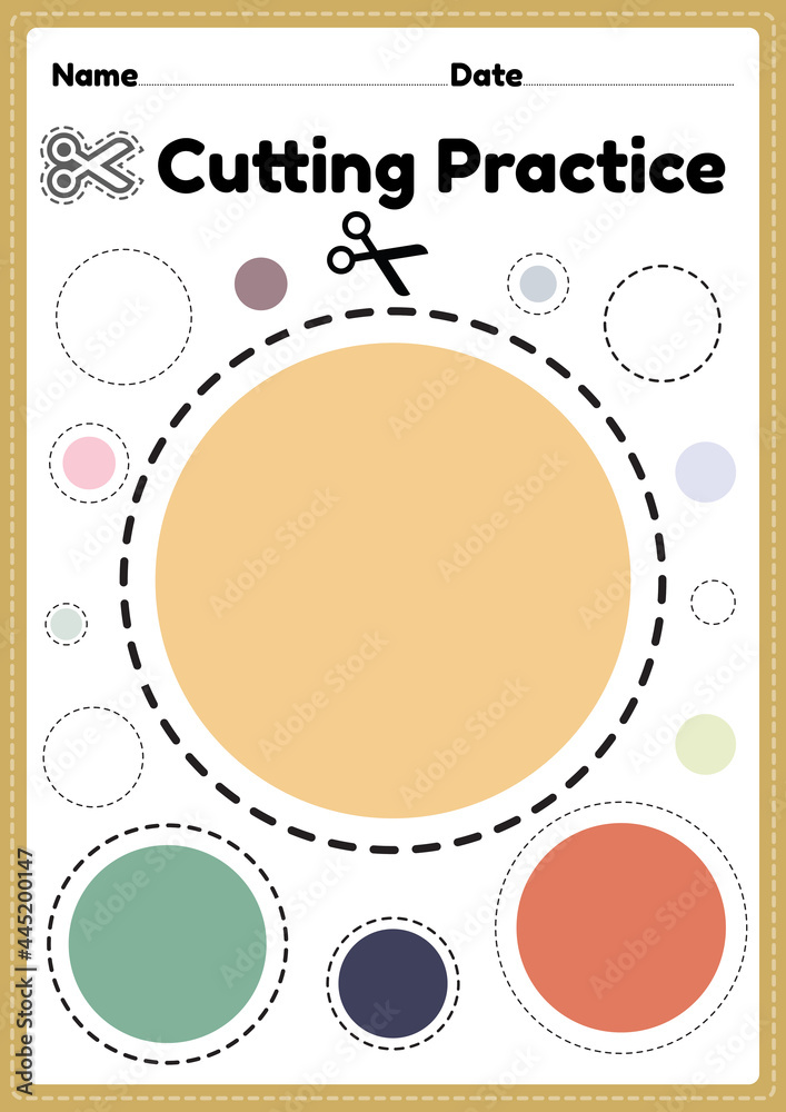Scissor skill activities for preschool and kindergarten kids to cut the ...