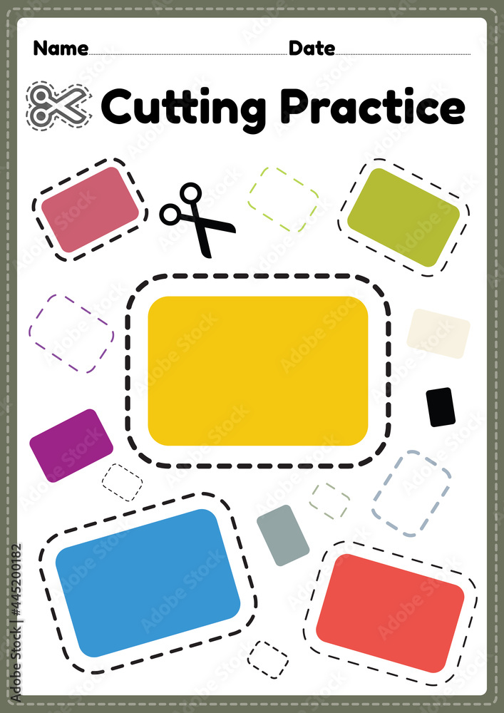 Preschool cutting activities printable for preschool kids to cut the ...