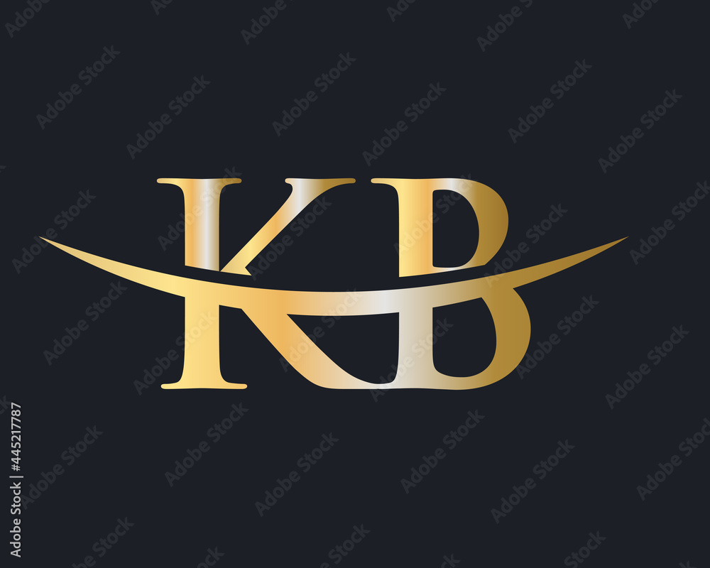 Initial Monogram Letter KB Logo Design Vector. KB logo design Stock ...