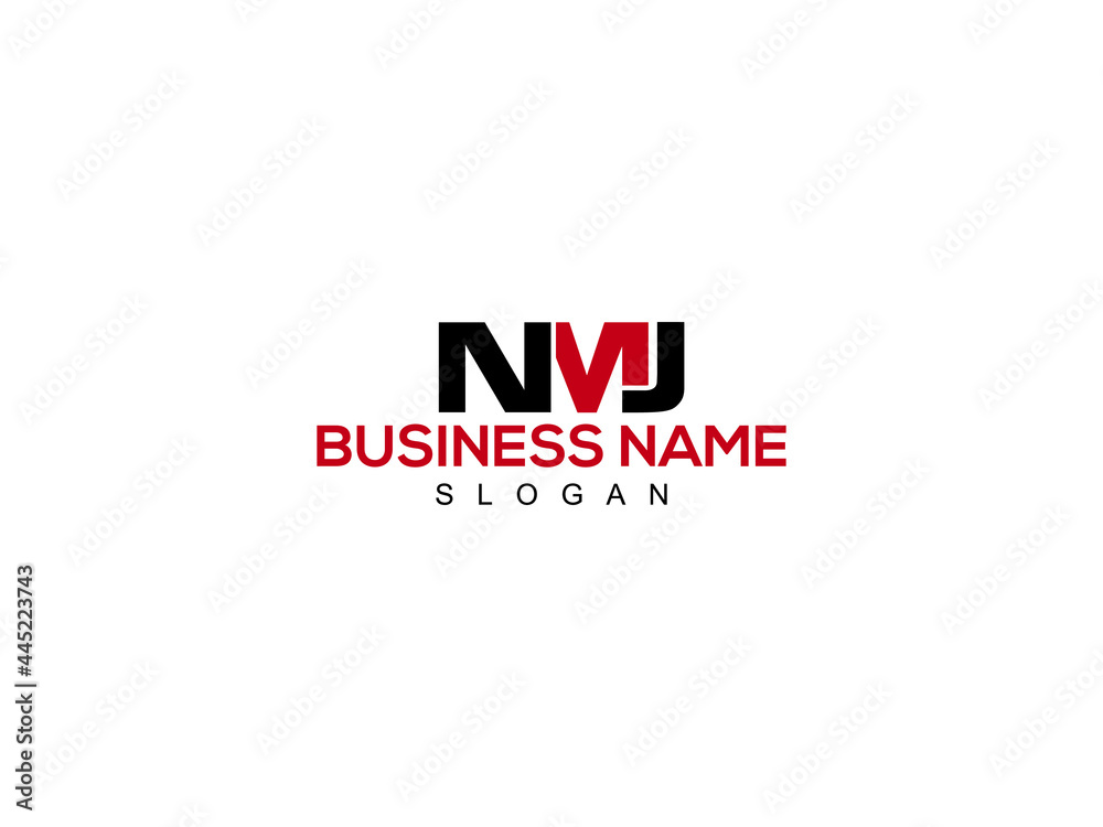 Letter NMJ Logo Icon Vector Image Design For Company or Business Stock ...