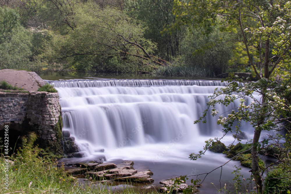 Long exposure photography of Monsal Weir - waterfall at Monsal Dale in ...