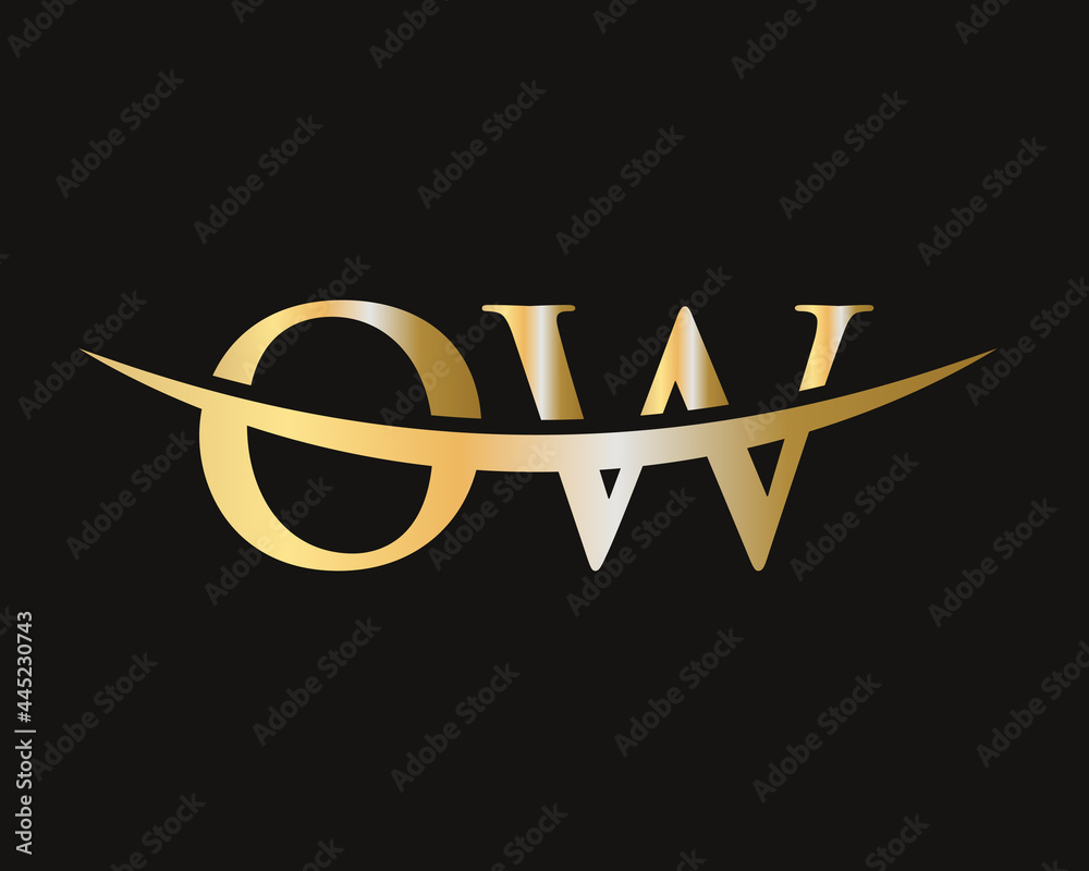 Initial Monogram Letter OW Logo Design Vector. OW logo design Stock ...
