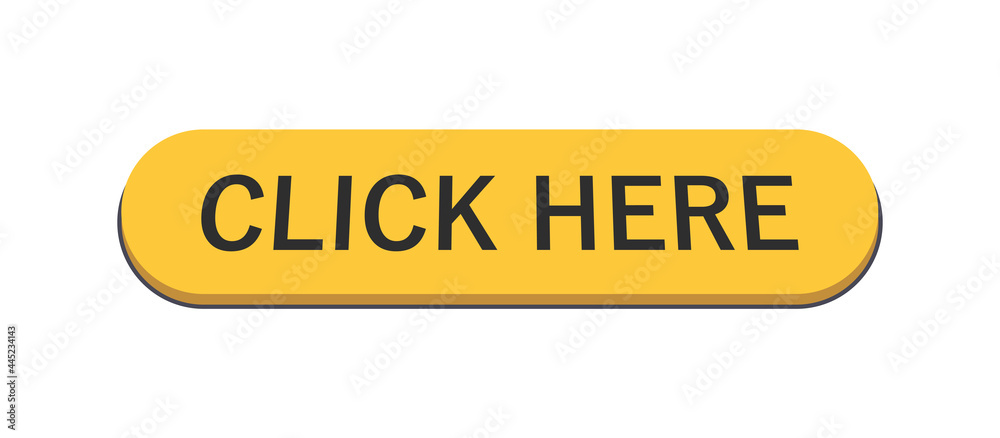 Click here button. Click here vector button isolated on white background. Vector illustration ...