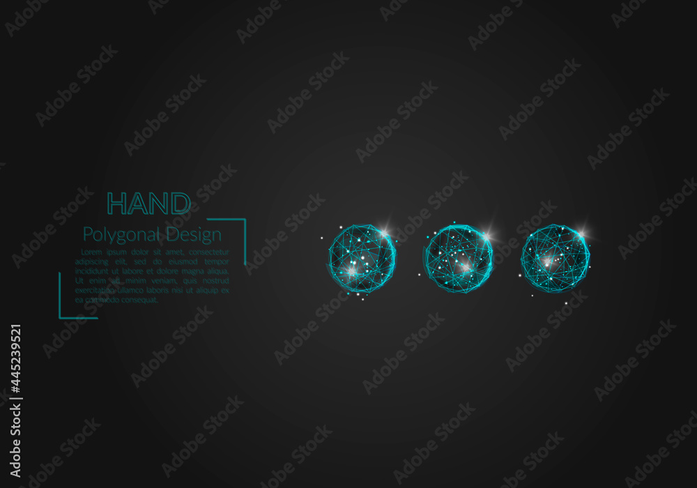 Abstract isolated blue image of a dot sign. Polygonal illustration ...