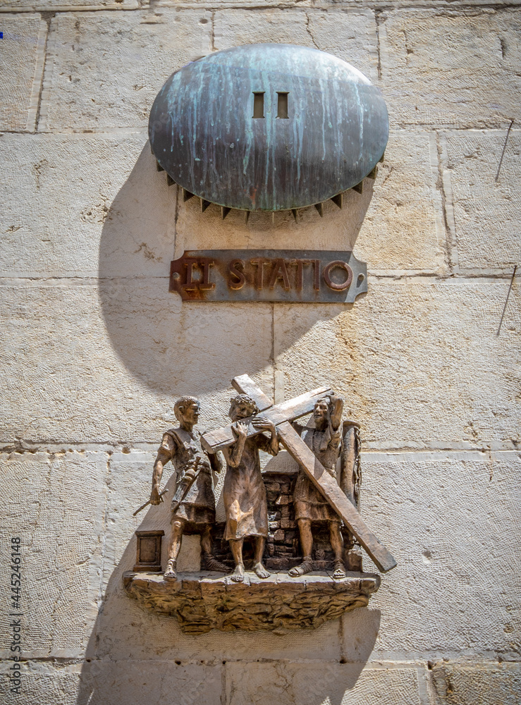2th Station of the Cross' on Via Dolorosa in old Jerusalem city The ...