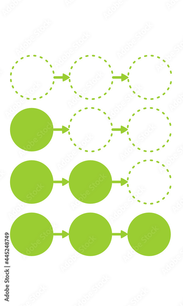 3 steps, step by step guide icons for applications, prints and web ...